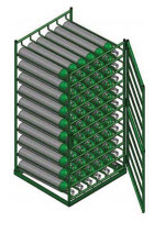 Horizontal D/E Oxygen Cylinder Racks