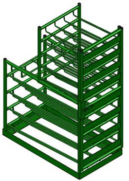 Horizontal Oxygen Cylinder Multi Rack - FREE Shipping