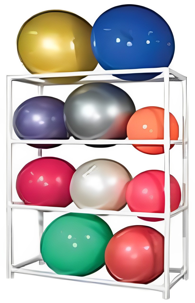 Durable Fitness Ball Storage Racks | Lightweight PVC Construction