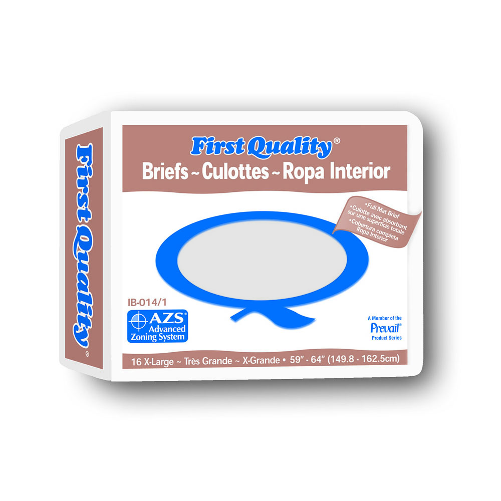 Adult Incontinence Briefs X-Large with Easy-Lock Fasteners and Odor Control