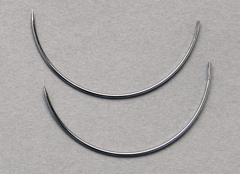 Richard-Allan French Spring Eye, Taper Point, Intestinal Needle