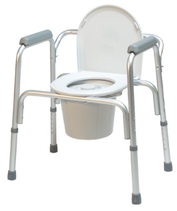 Lumex 3-in-1 Aluminum Commode with Removable Back Bar