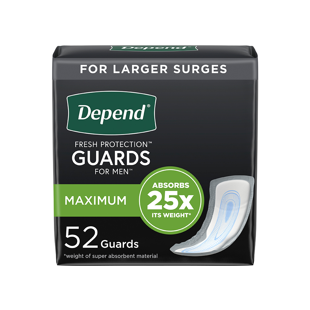Depend Guards for Men - Maximum Absorbency Incontinence Pads for ...
