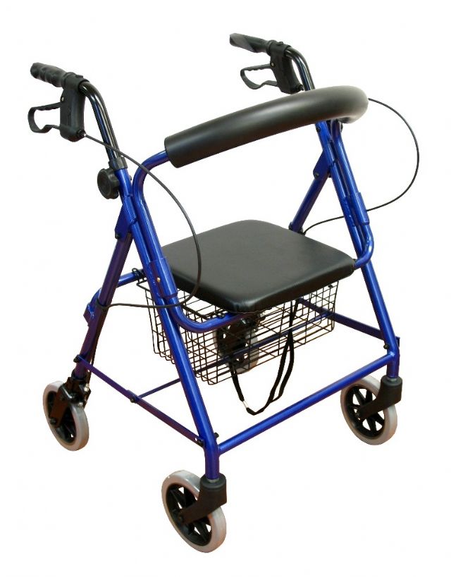 Foldable Lightweight Aluminum Rollator with Removable Basket by Karman ...