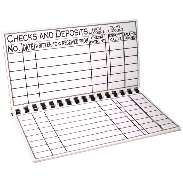 Giant Print Check Register, Set of 2 - FREE Shipping