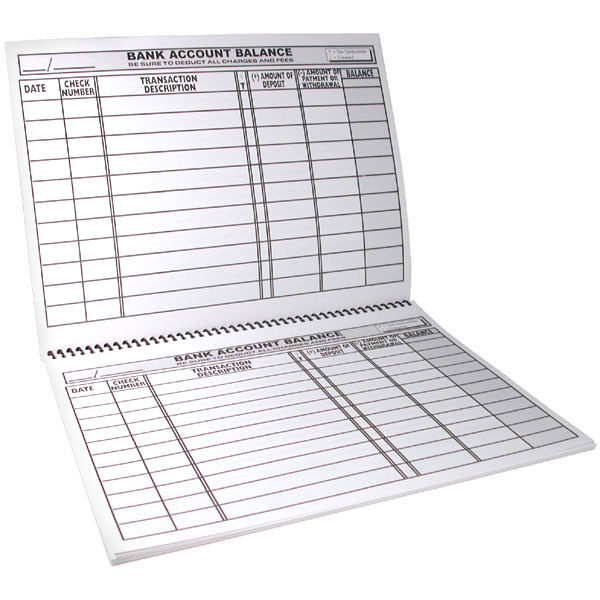 Large Print Check Deposit Register, Set of 2