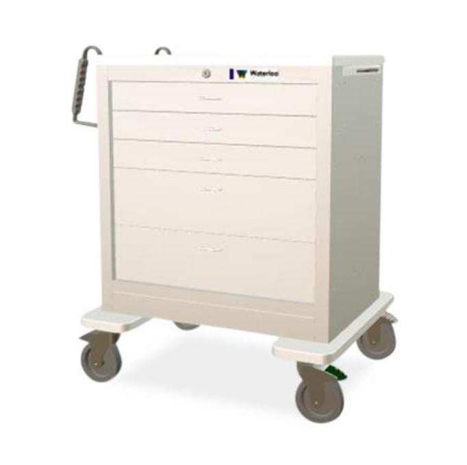 Stainless Steel Medical Cart with 5 Drawers and Rolling Casters from ...