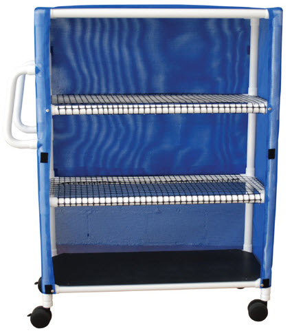 Three Shelf Jumbo Linen Cart with Cover - FREE Shipping
