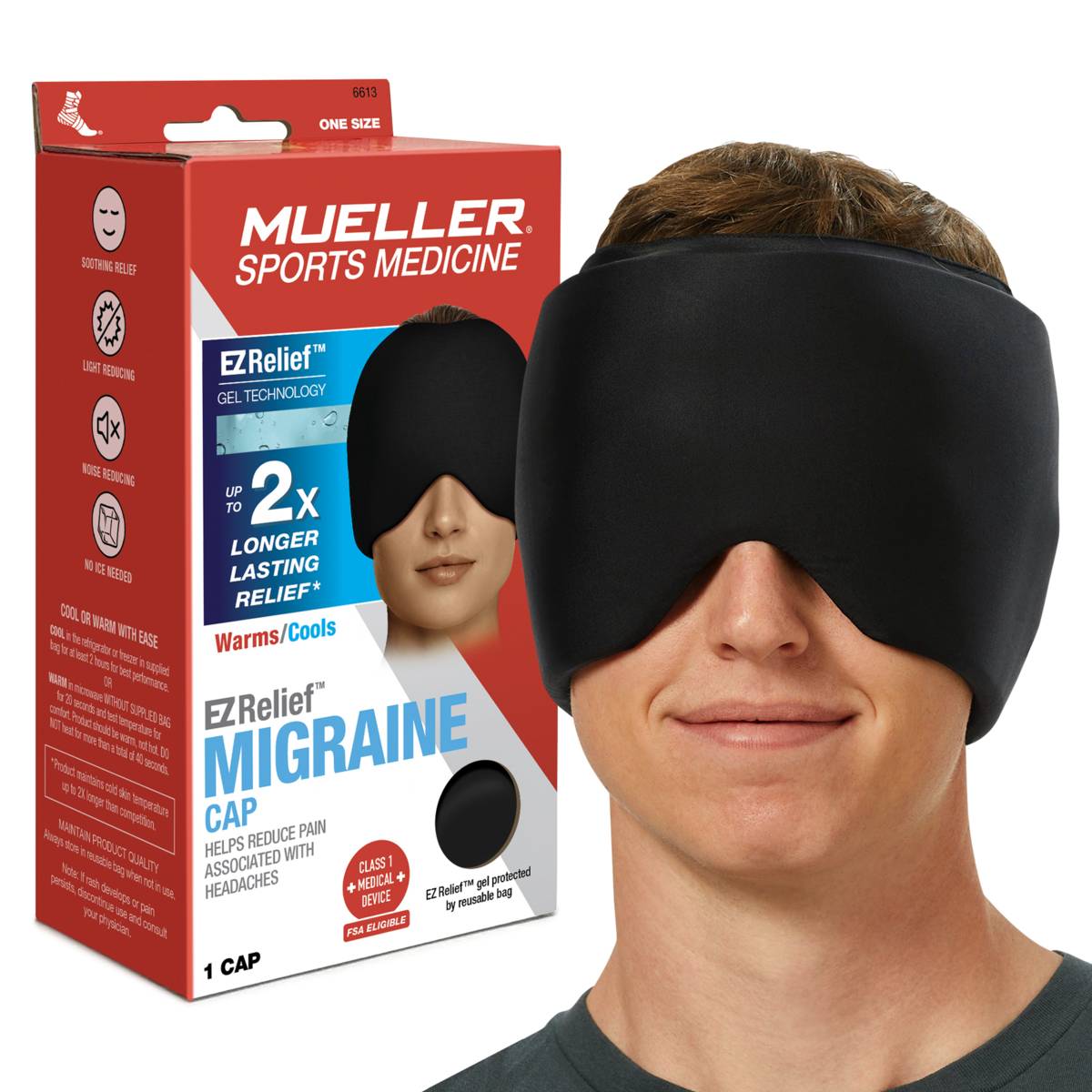 Mueller EZ Relief Migraine Ice Cap for Headache and Sinus Pain
