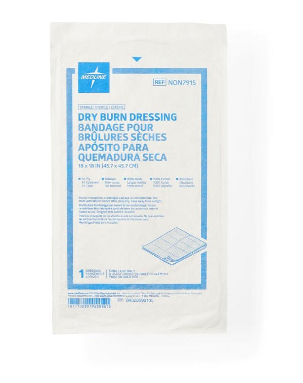 Cotton Burn Wound Dressings for Wide Range Burns from Medline