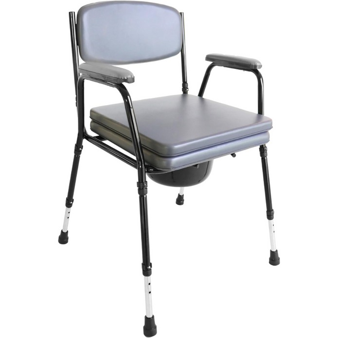 Bedside Commode Chair with Padded Seat Cover by KMINA