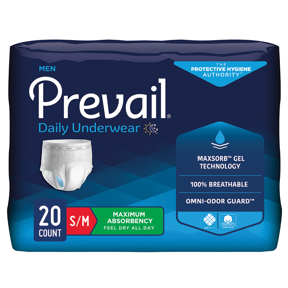 Prevail Men Protective Underwear - Breathable Incontinence Briefs with ...