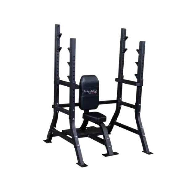 Body-Solid Overhead Press Gym Bench for Shoulders, Built-in Spotter ...