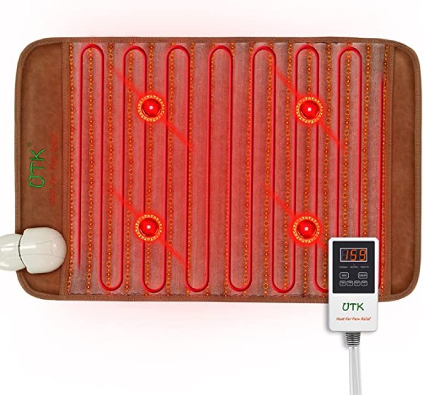Far Infrared Heating Pad with Tourmaline Gemstones by UTK Technology