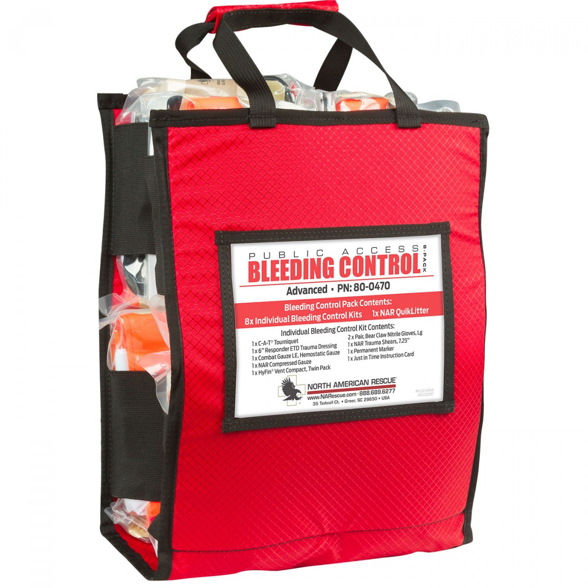Public Access Portable Bleeding Control 8-Pack Kit