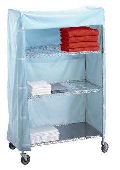 Linen Cart with 4 Wire Shelves - FREE Shipping