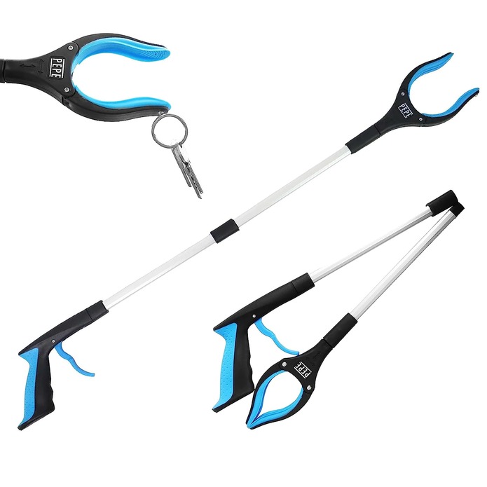 Reacher Grabber Tool - Folding with Magnetic Tip and 360 Rotating Clamp ...