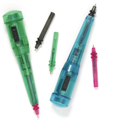 Vibrating Pens for Tactile and Visual Stimulation