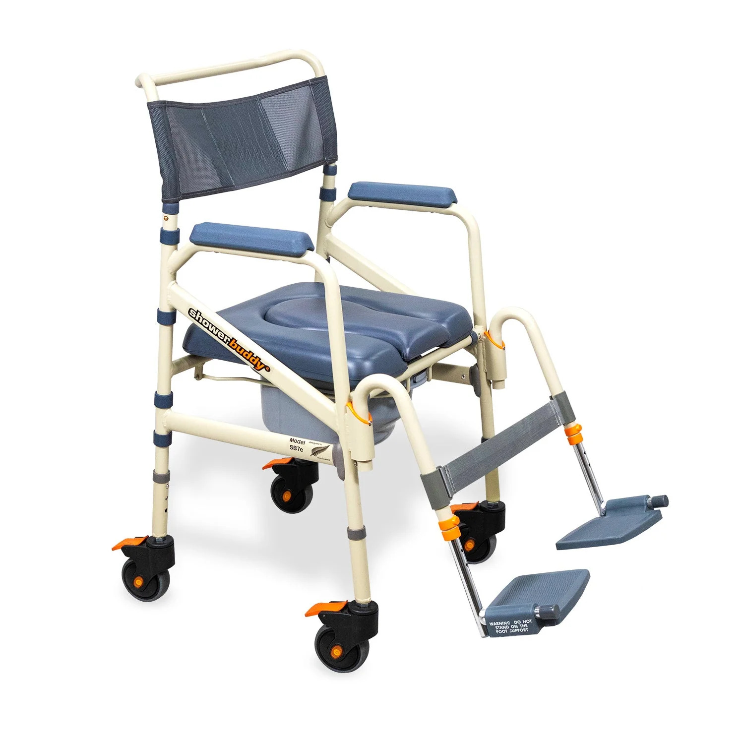 Folding Shower Chair with Security Locking Casters - ShowerBuddy Eco ...