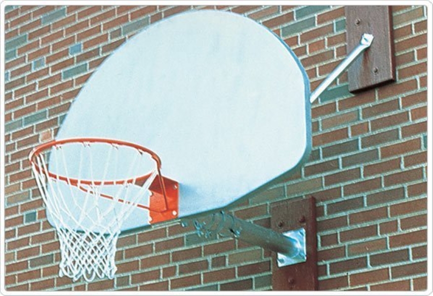 Basketball Backstop for Playgrounds or Gyms, Wall-Mounted, Indoor ...