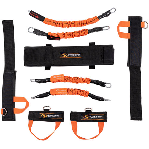 Resistance Band Set with Punch Gloves Foot Cuffs and Belt Anchor | Stroops Striker Training Suit