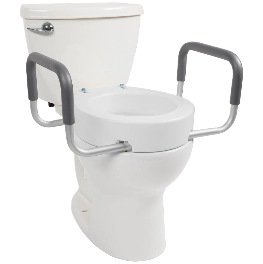 Toilet Seat Riser with Arms For Standard and Elongated Toilets by Vive ...