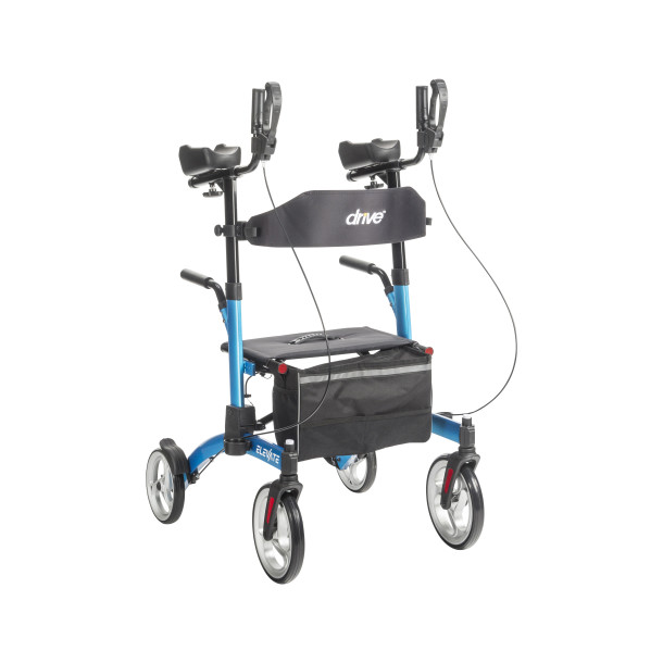 Drive Medical Elevate Upright Walker with Seat - Forearm Support ...