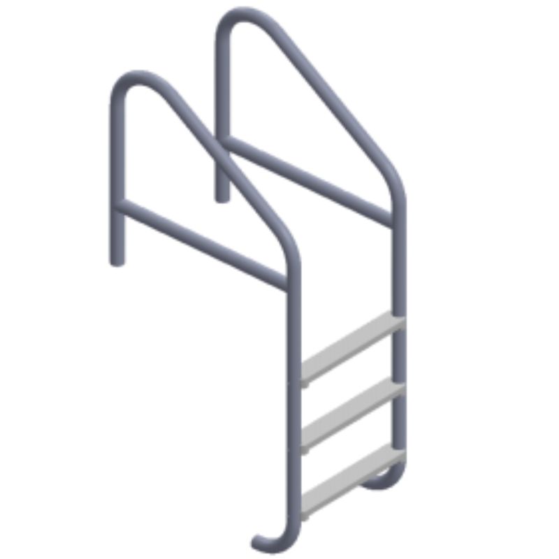 Standard Welded Brace Commercial Pool Ladder - 304 Stainless Steel ...