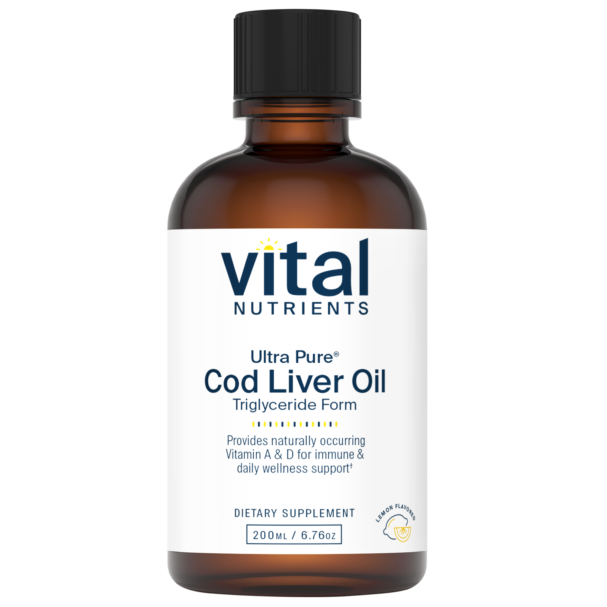 Vital Nutrients Ultra Pure Liquid Cod Liver Fish Oil 1025 - 200 ml