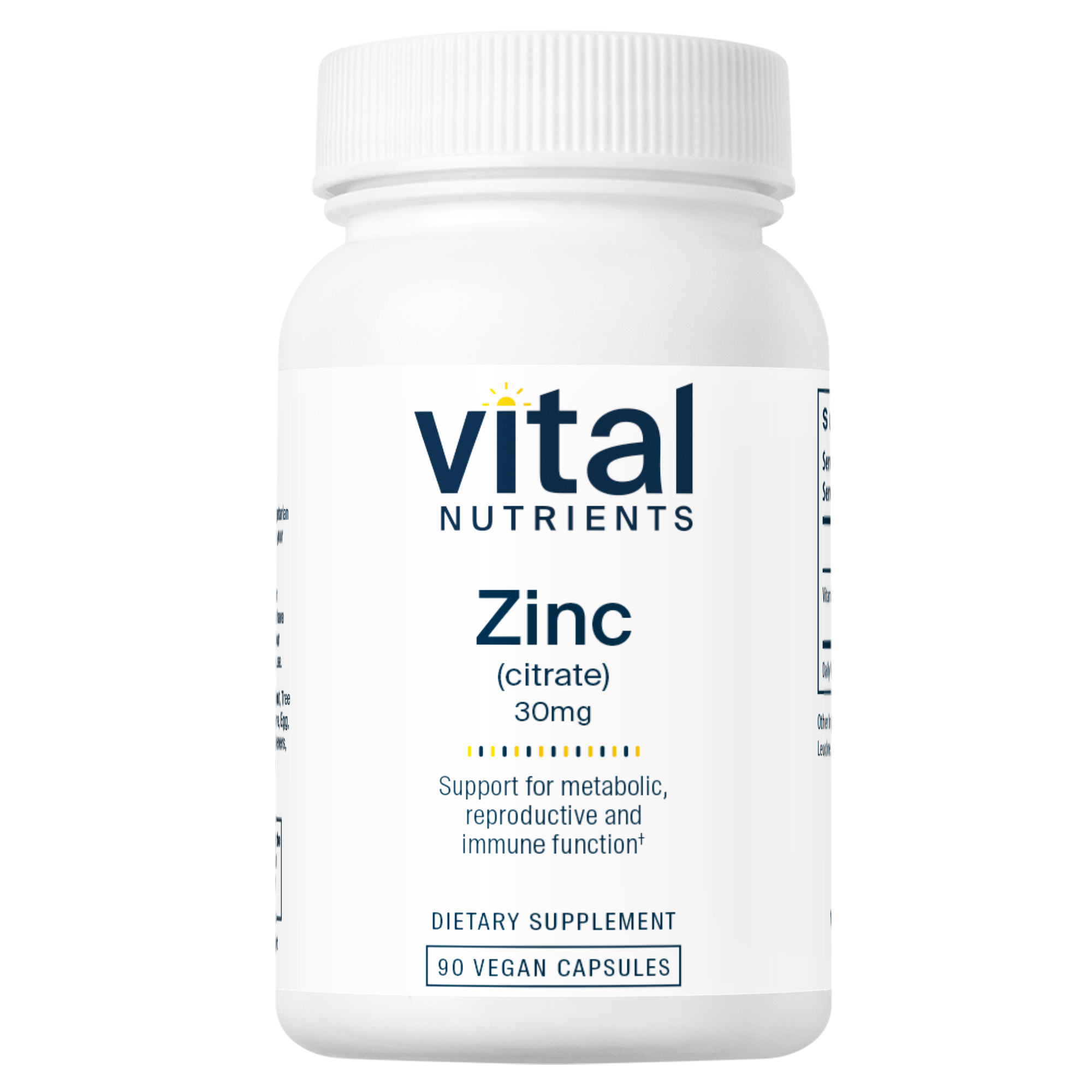Vital Nutrients Zinc Citrate Supplement Capsules