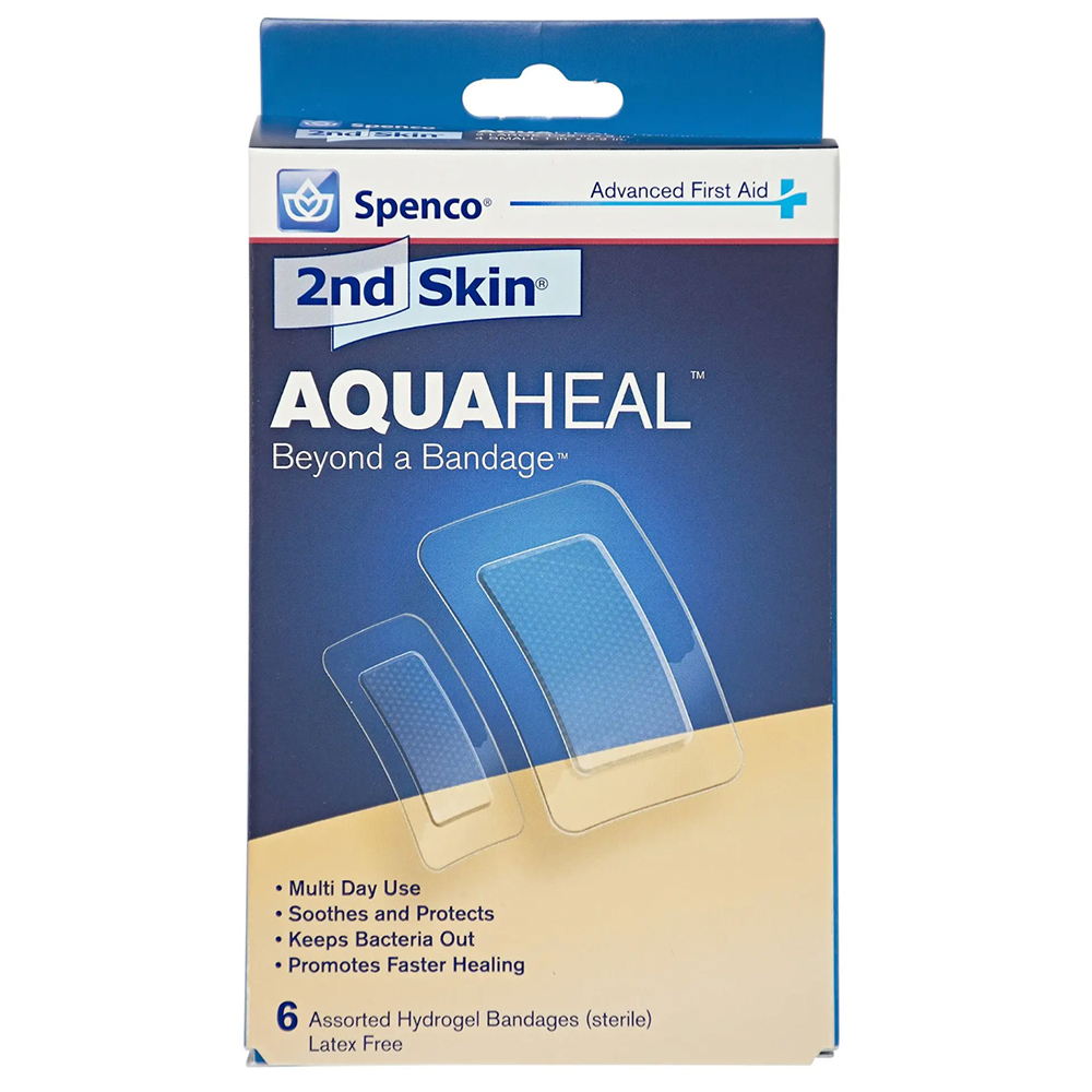 2nd Skin Aqua Heal Hydrogel Bandages - Transparent, Latex-Free Wound ...