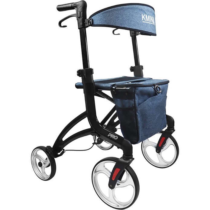 Tall Rollator Walker with Seat and 300 Lbs Capacity by KMINA