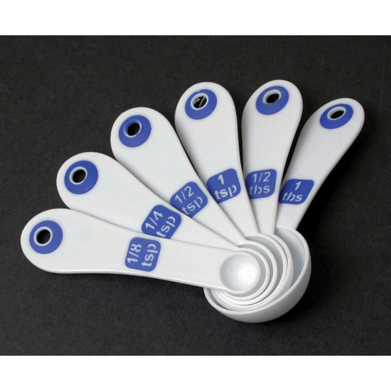High Contrast White Measuring Spoons - FREE Shipping