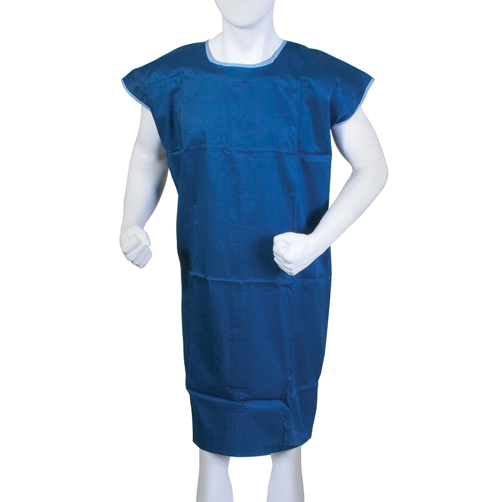 Patient Exam Gown with Full Back Coverage by BodyMed - Washable, Cotton ...