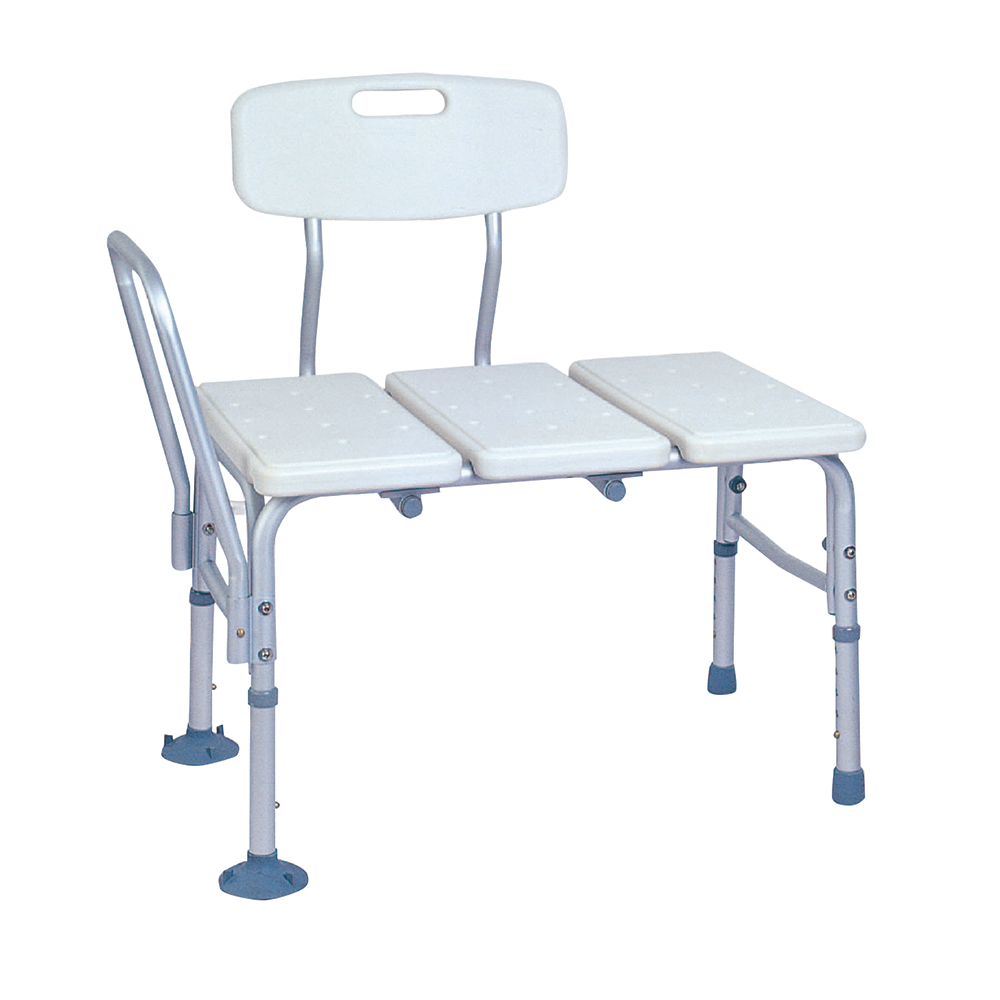 Transfer Shower Bench with Adjustable Height and Commode Seat 300 lb ...