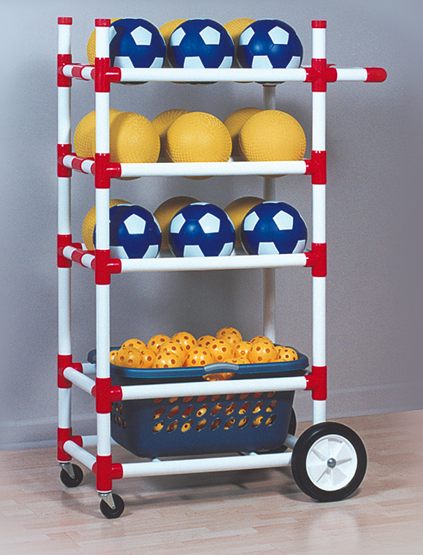 Exercise Equipment Cart for Balls, Portable, All-Terrain, by DuraCart