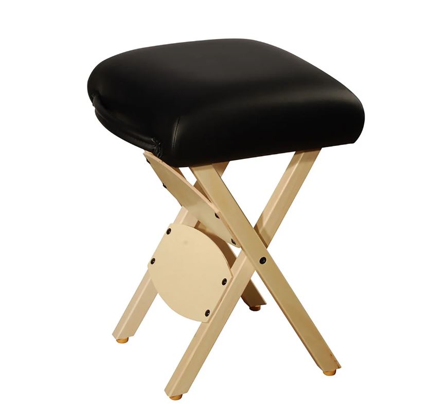Master Massage Wooden Portable Folding Stool with 19 in. Height and 550 ...