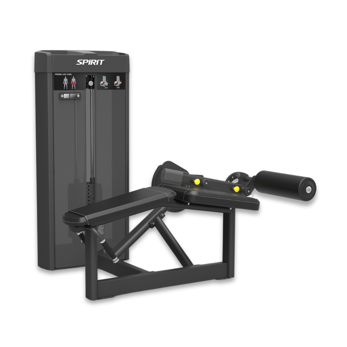 Lying Leg Curl Machine by Spirit Fitness for Full Range of Motion ...