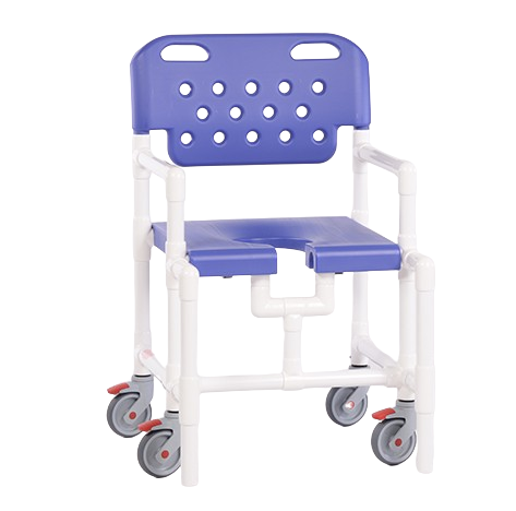 IPU Midsize PVC Shower Chairs with Optional Commode