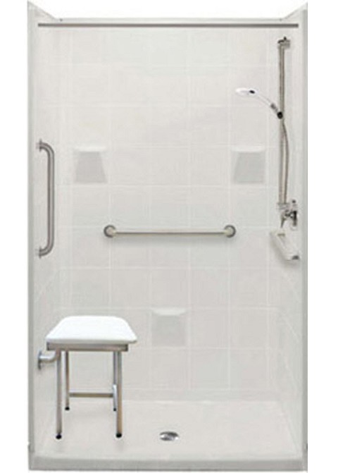 Four Piece 48 in. x 37 in. Easy Step Shower
