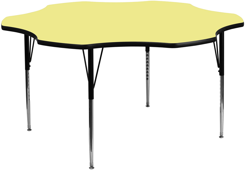 Classroom Furniture Activity Table for Groups, Flower-Shaped, Scratch ...