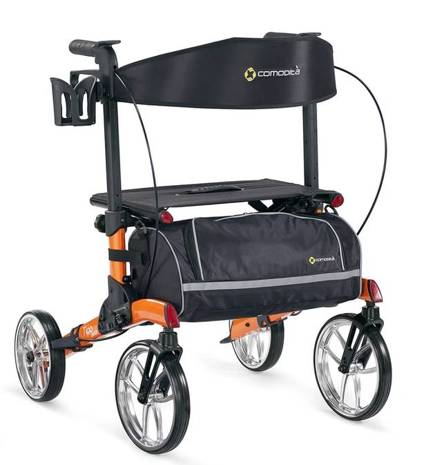 Comodita Tipo Petite Lightweight Rollator with Seat - Compact Foldable ...