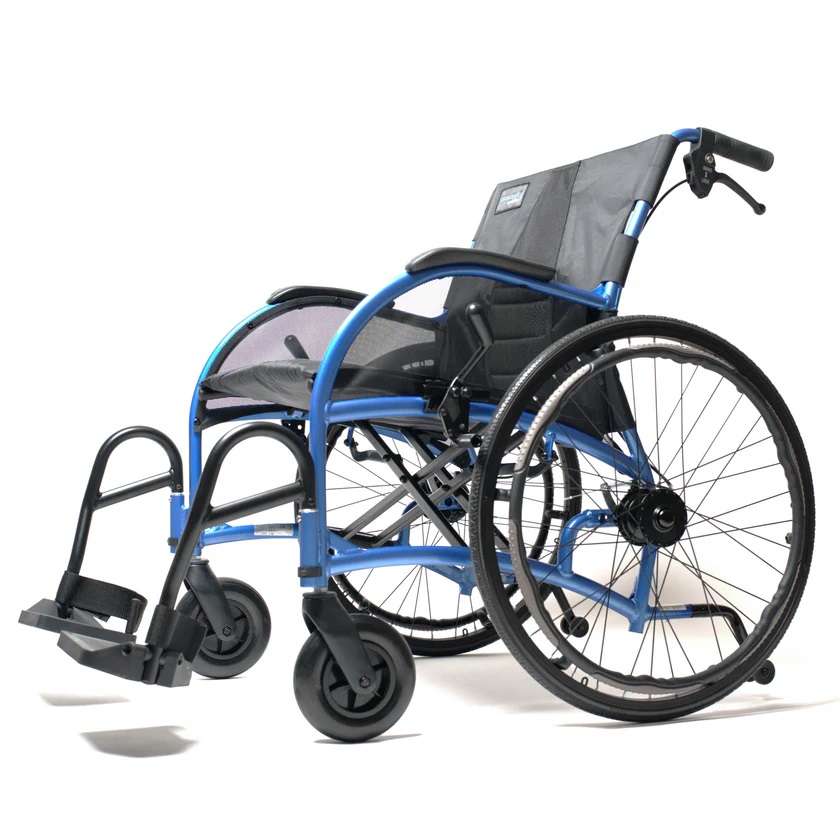 Folding Wheelchair with 375 Pound Weight Capacity with Ergonomic Seat ...