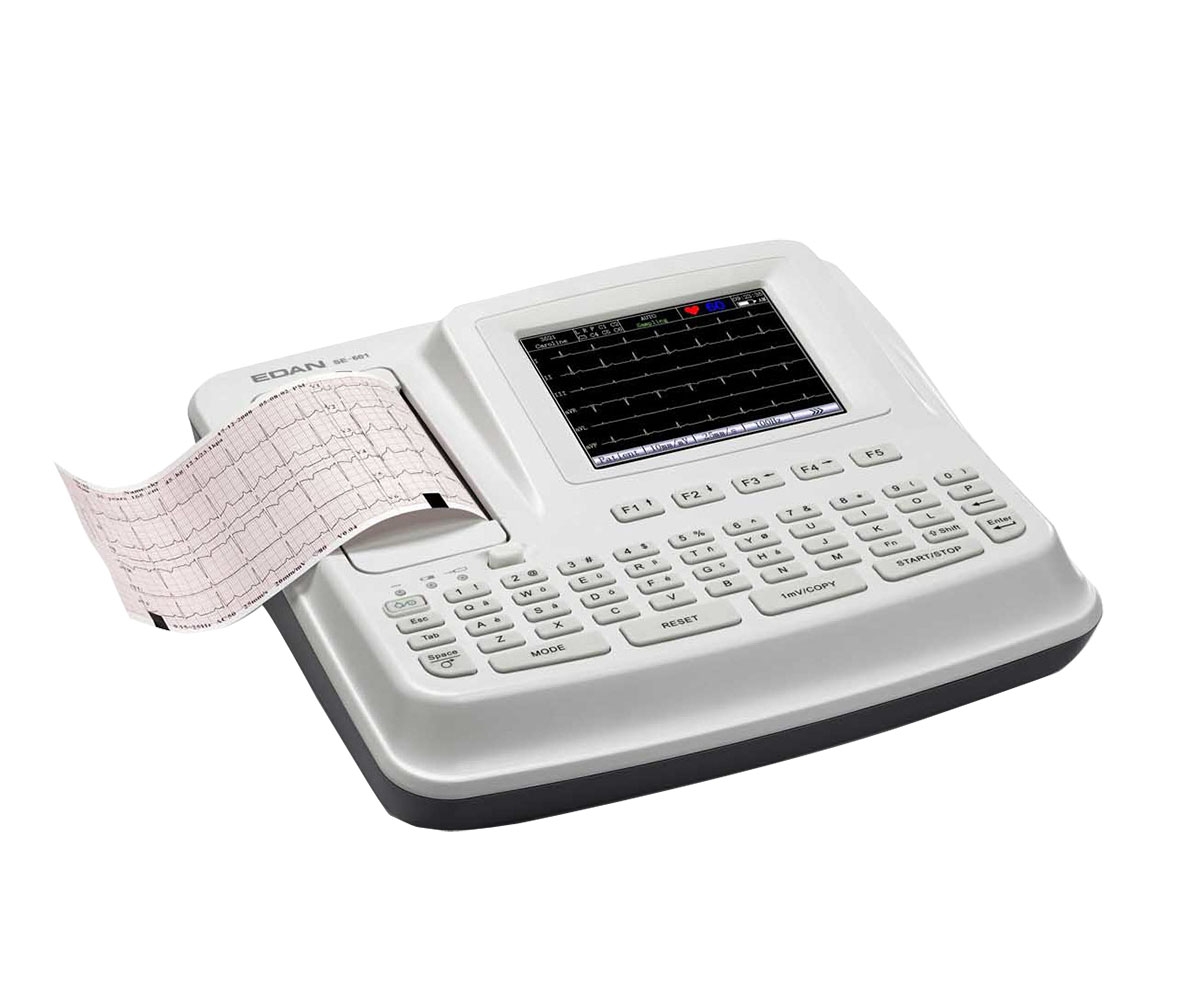 12-Lead ECG Machine, Portable with Pacemaker Detection | Edan SE-601C