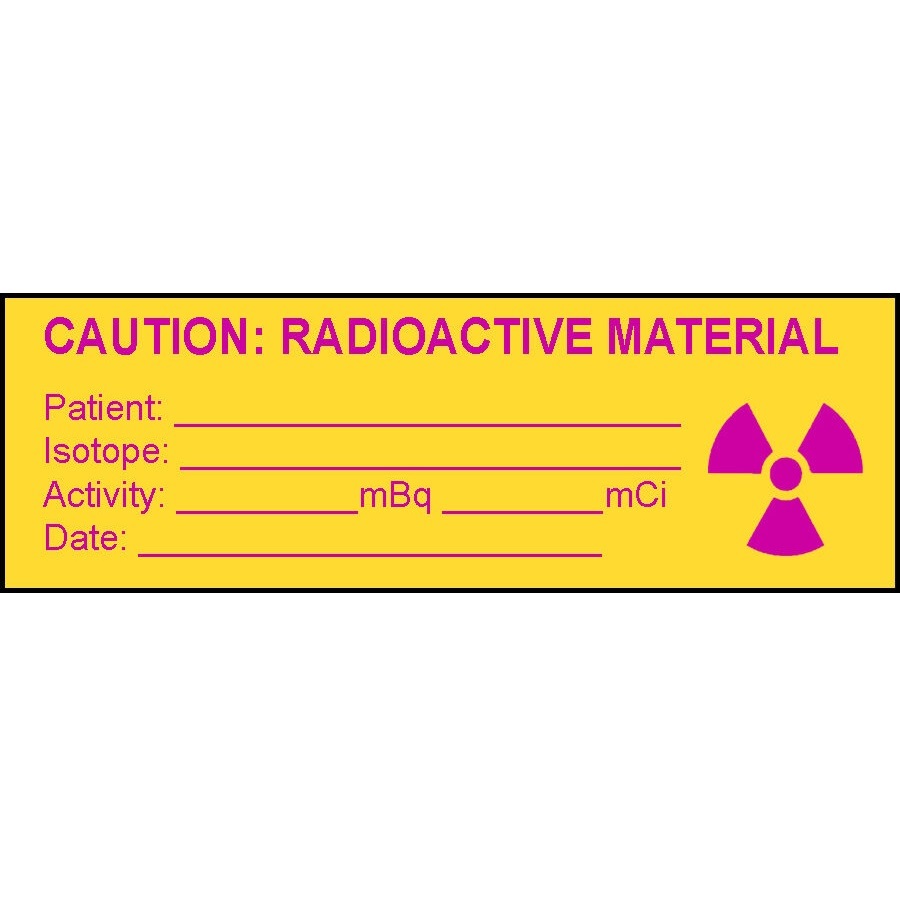 Radioactive Label Stickers and Tape for Radioactive Materials