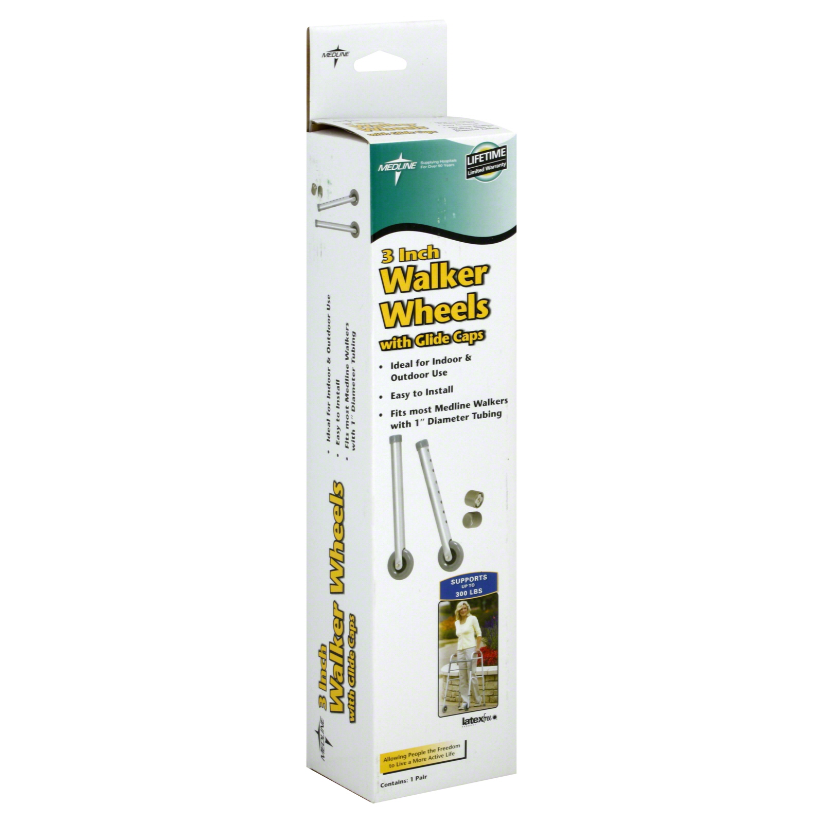 3 Inch Walker Replacement Casters by Medline