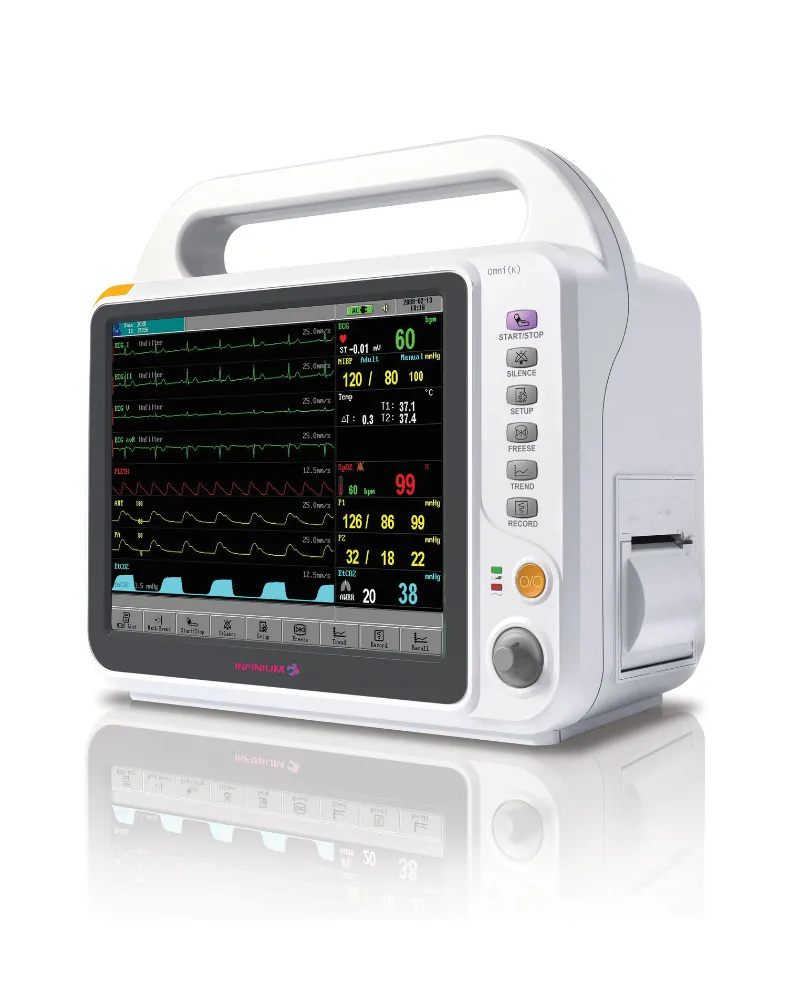Portable Patient Monitor with ECG, Temperature, Respiration, and SpO2 ...