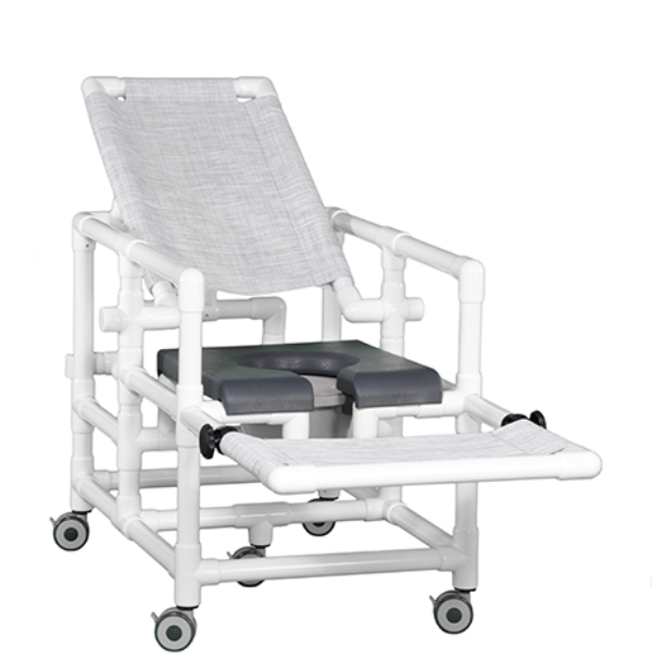 Deluxe Reclining Shower Chair Commode - FREE Shipping