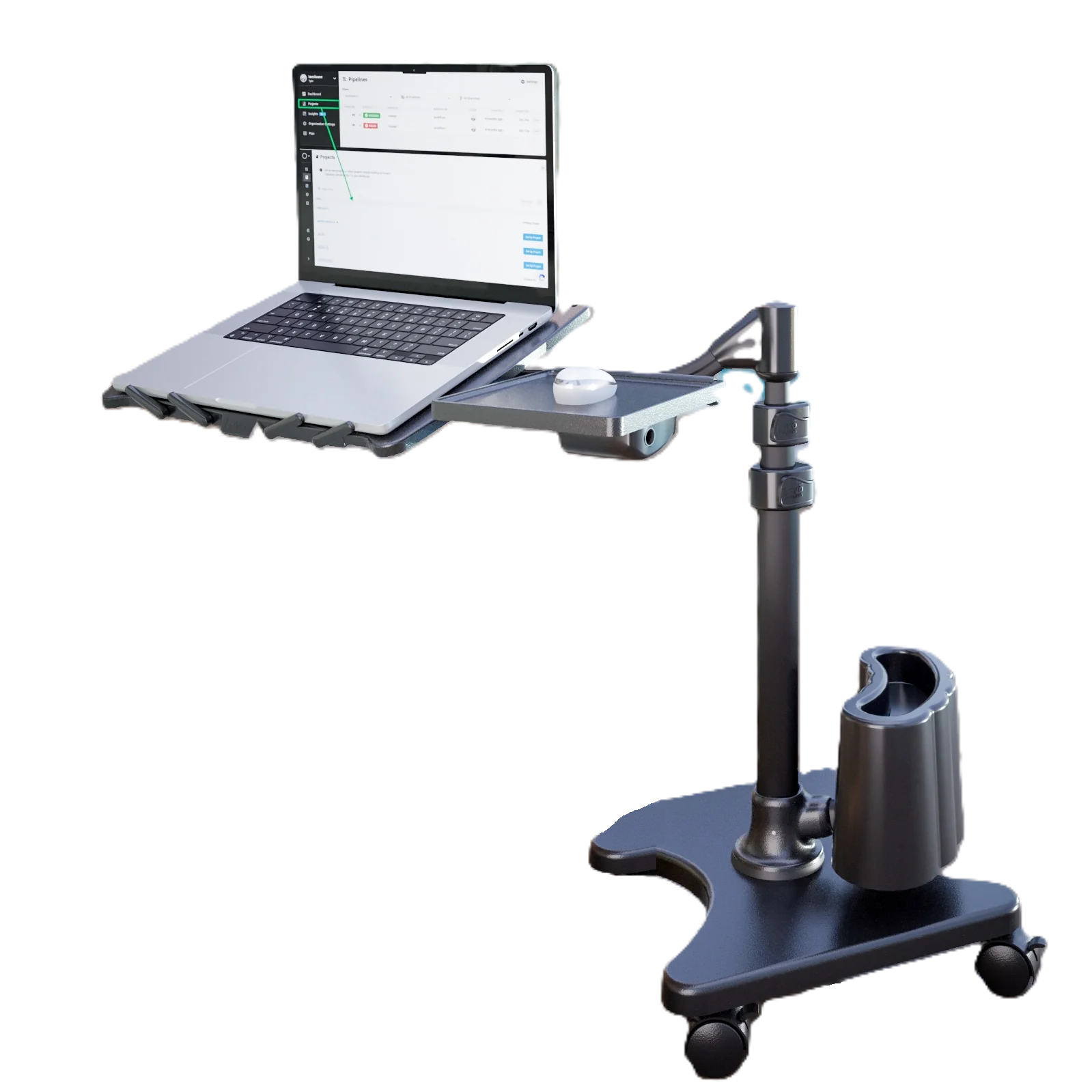 Rolling Laptop Desk with Mouse Tray LEVO G2