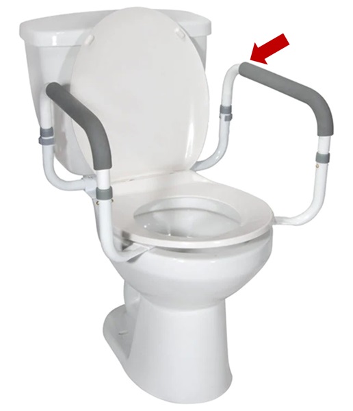Safety Rail with Padded Armrests for Toilets - Ideal for the Ederly and ...